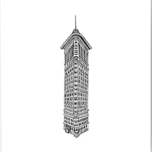 Flatiron Building Drawing | Flatiron NYC | Flatiron Building Art ...