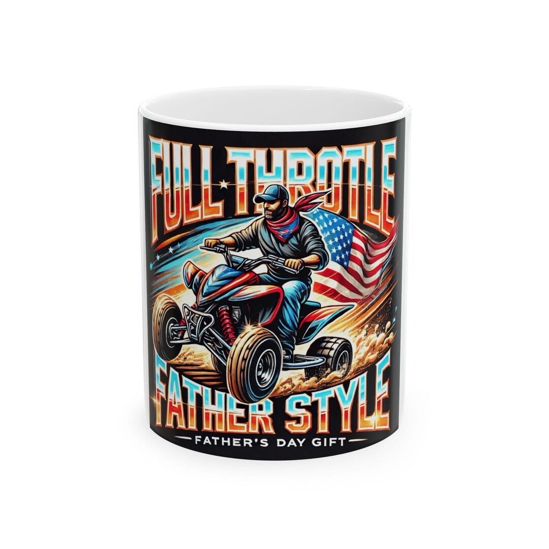 Full Throttle Dad PNG | Patriotic ATV Rider Father's Day Sublimation ...
