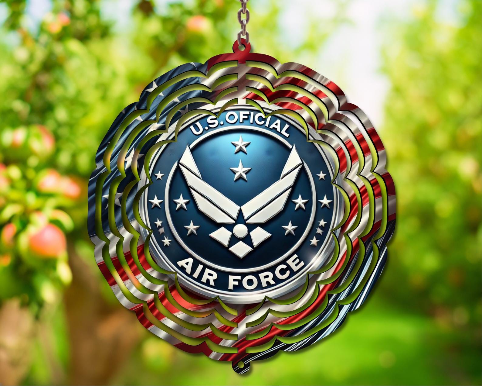 US Air Force Wind Spinner Design: Patriotic American Flag (digital ...