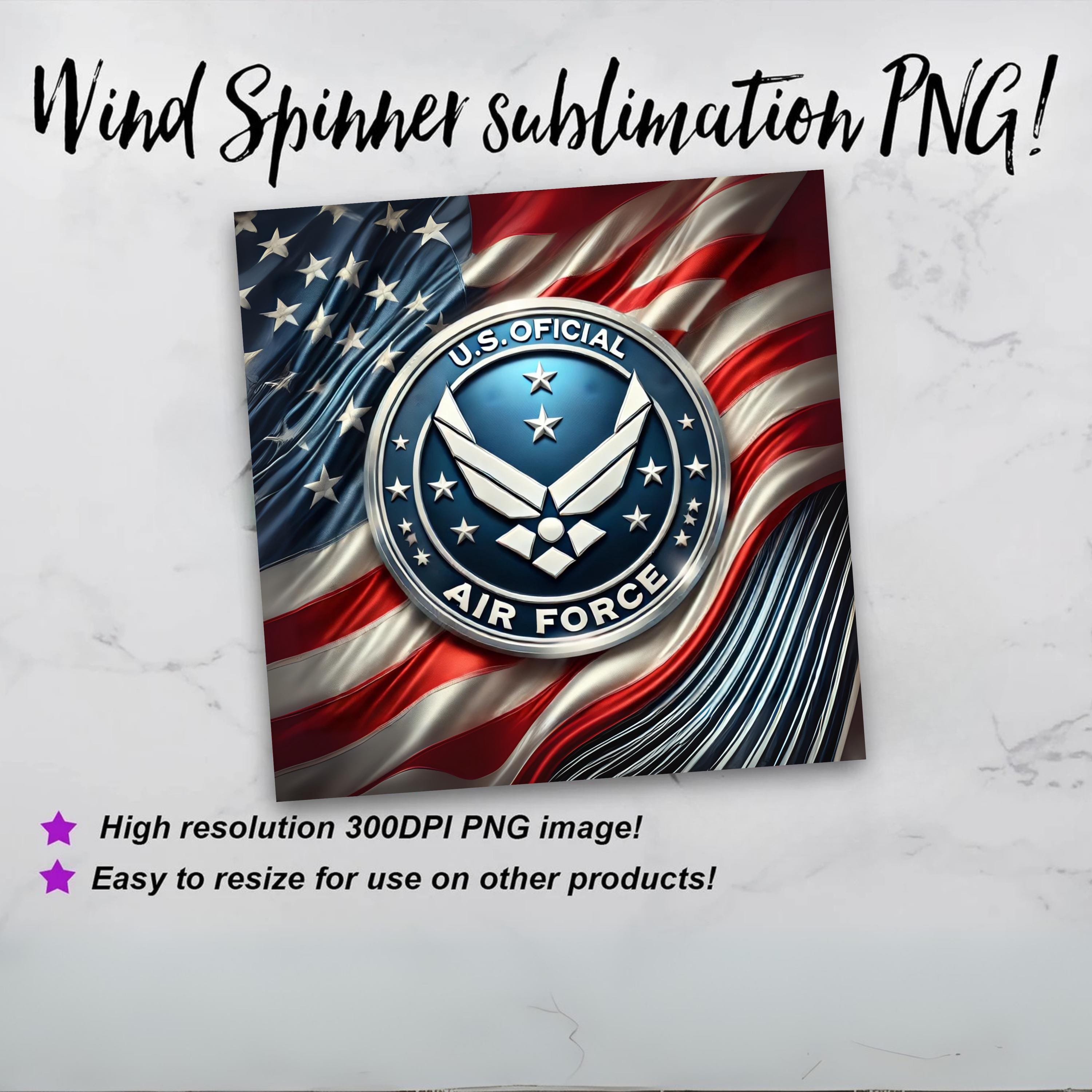 US Air Force Wind Spinner Design: Patriotic American Flag (digital ...