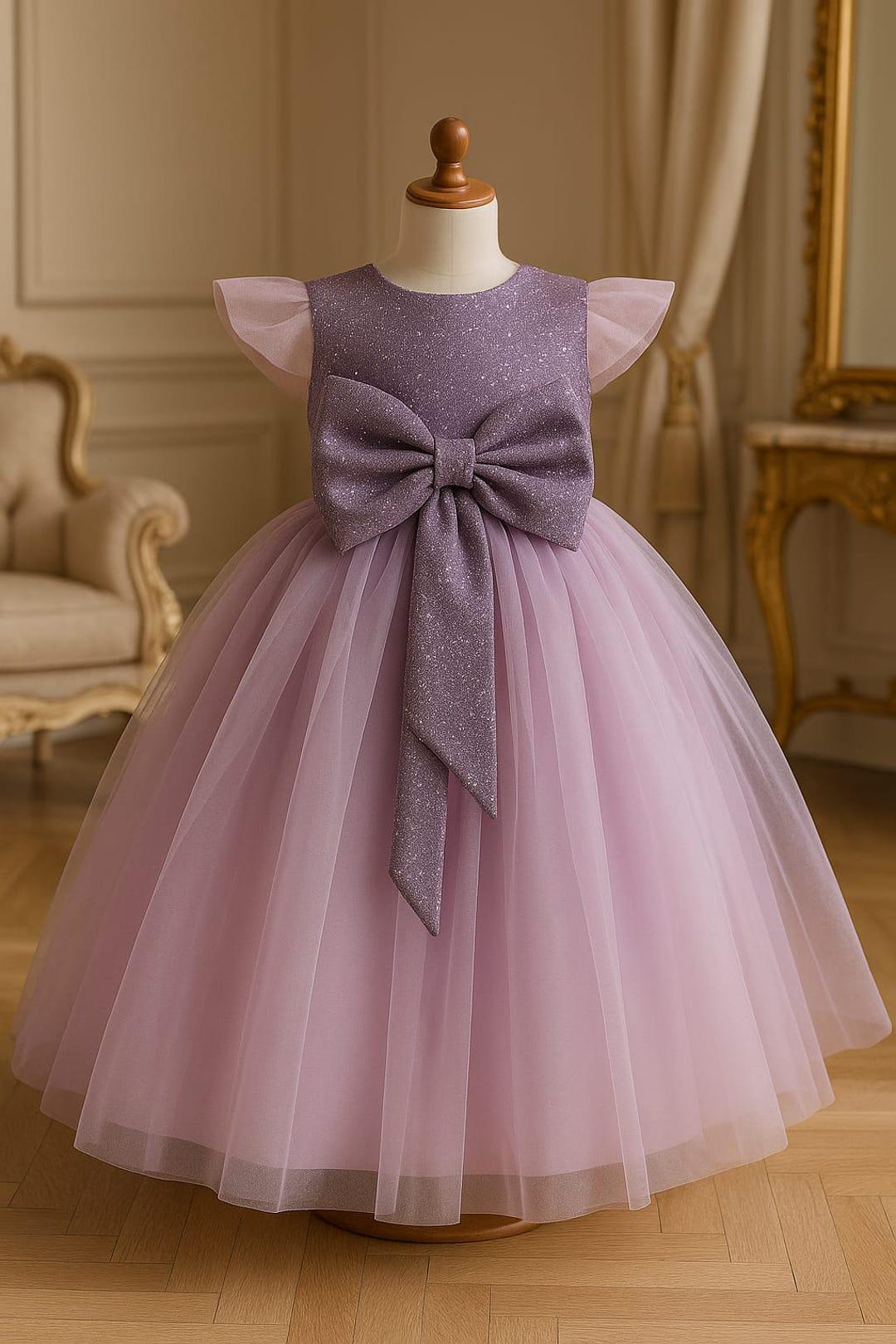 Lavender Princess Dress | 1st Birthday Photoshoot Outfit 2025 | Flower ...