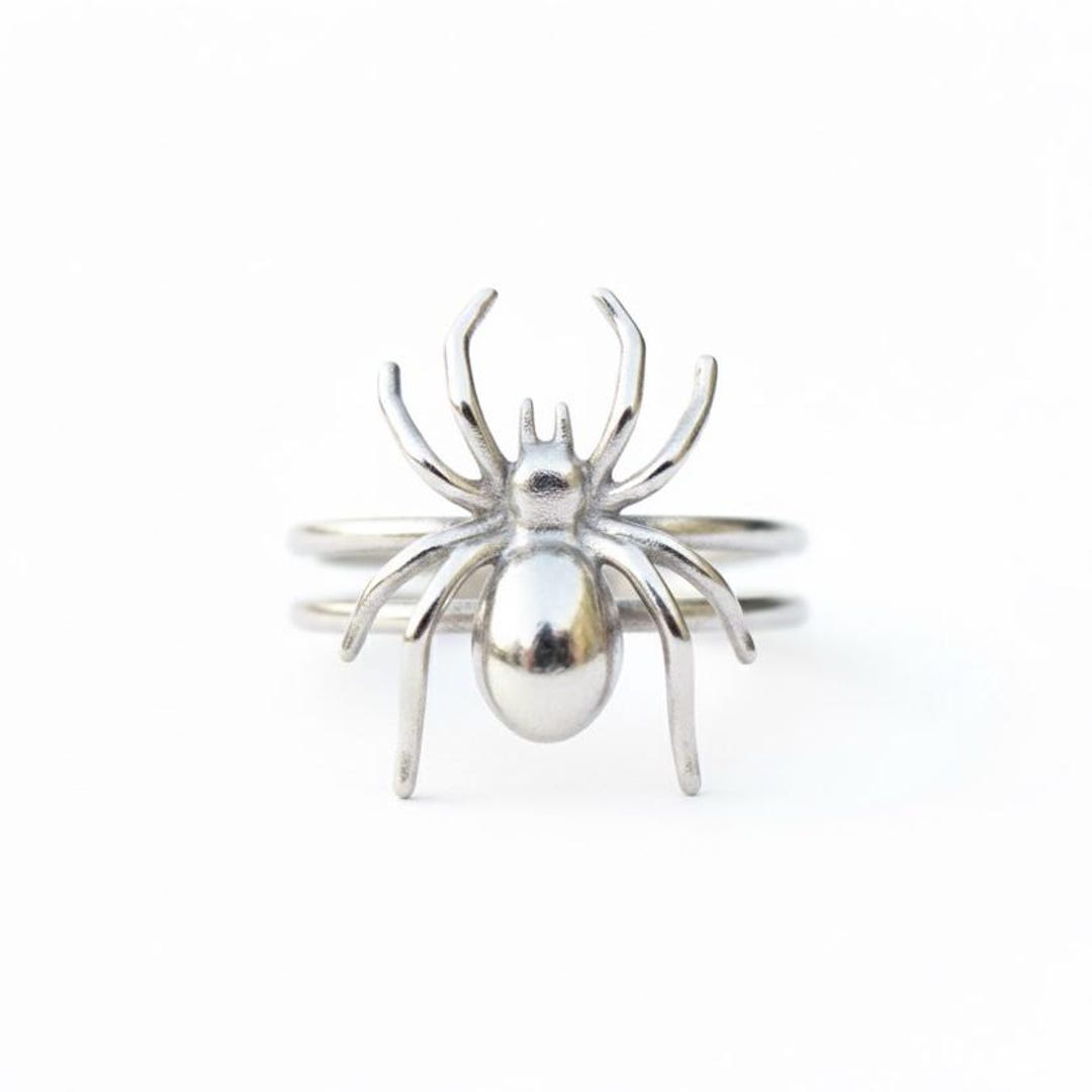 Silver Spider Ring, Gothic Halloween Jewelry - Etsy