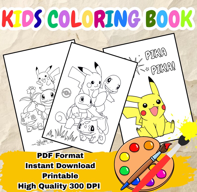 Kids Coloring Book Printable | Fun & Educational Digital Download ...