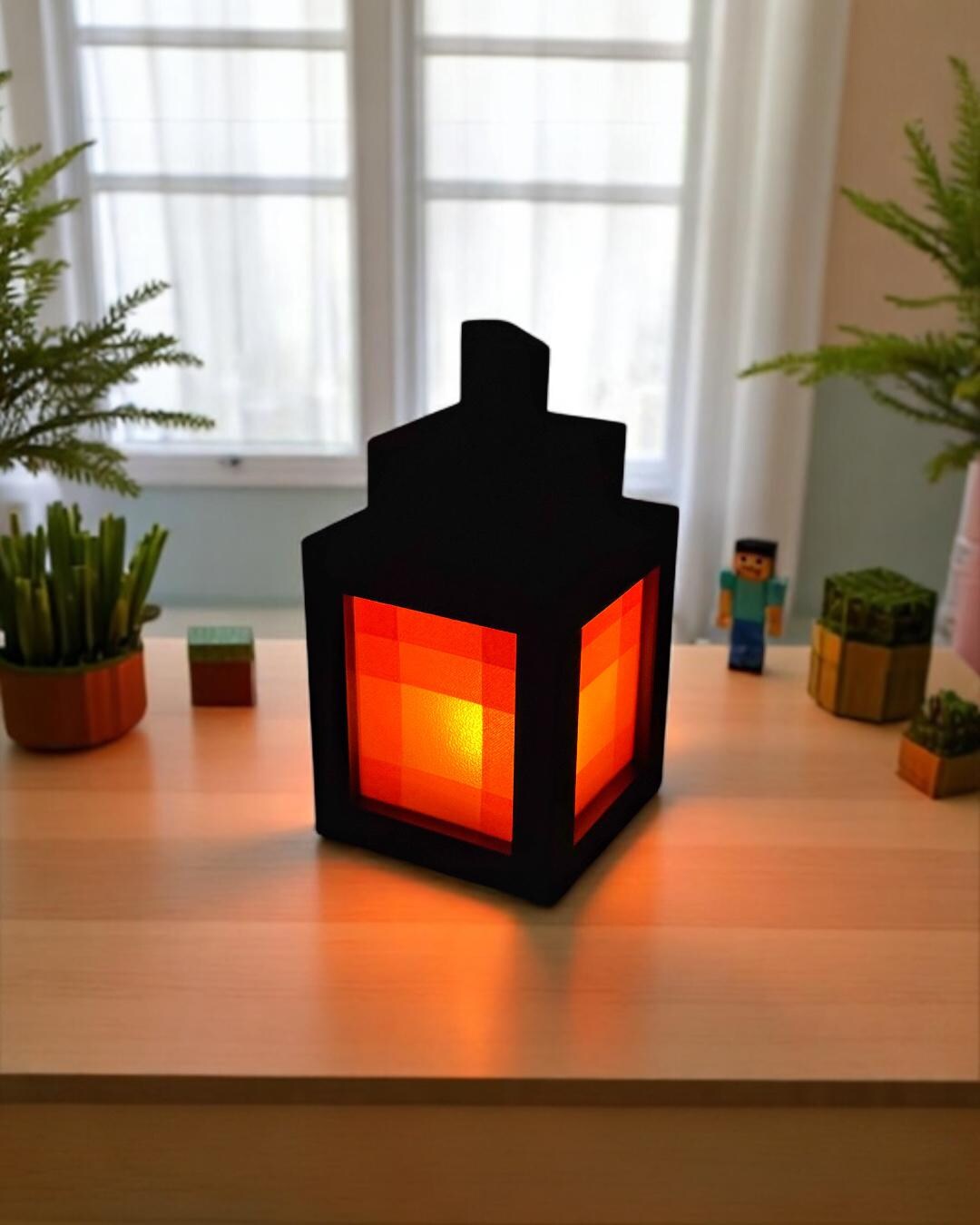 Minecraft Style Lantern – 3D Printed Pixel Light With LED Tealight ...