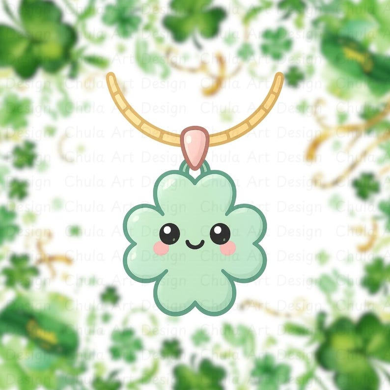 Kawaii Lucky Clover Stickers PNG, Pastel St. Patrick's Day Clipart ...