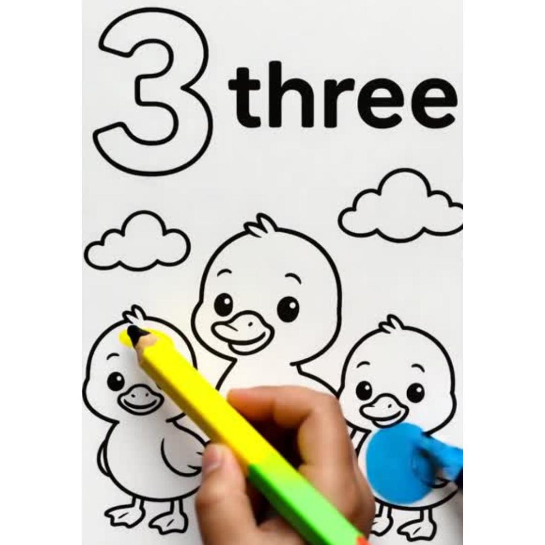 Cute Number Coloring Pages for Kids Printable | Fun Number Worksheets ...