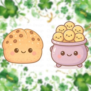Kawaii Lucky Clover Stickers PNG, Pastel St. Patrick's Day Clipart ...