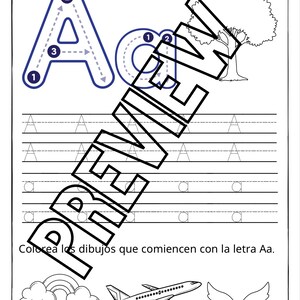 Spanish Tracing Alphabet & Coloring Book - Etsy