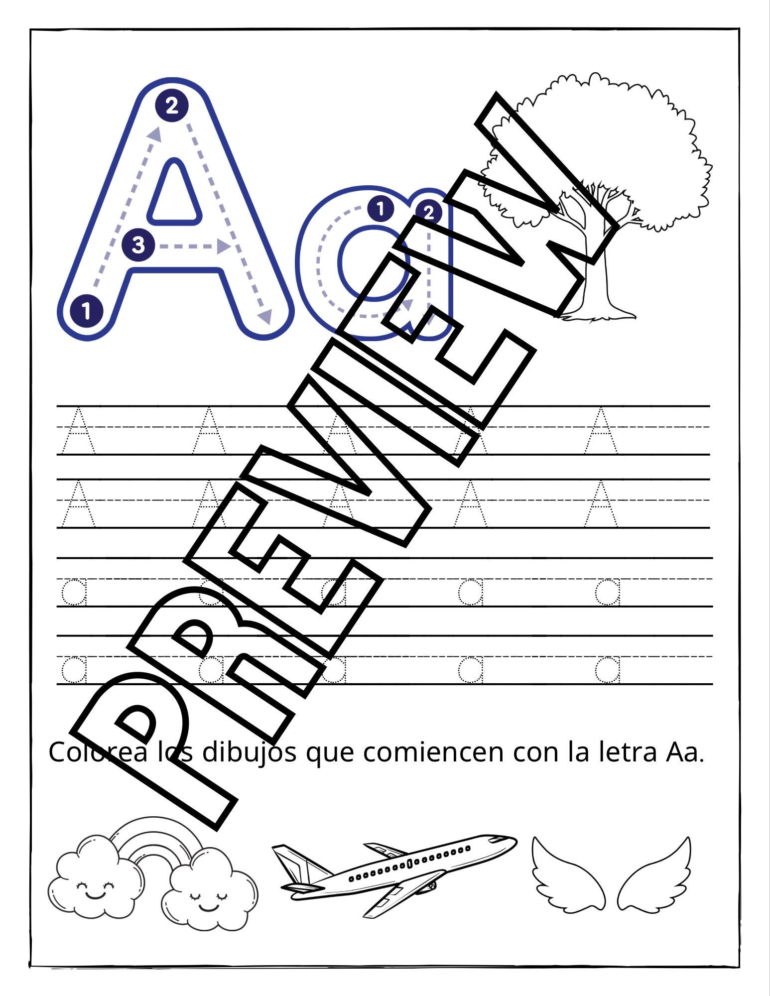 Spanish Tracing Alphabet & Coloring Book - Etsy