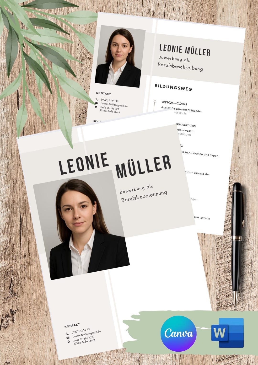 Canva Resume Template for Entry-level Professionals | Modern CV for ...