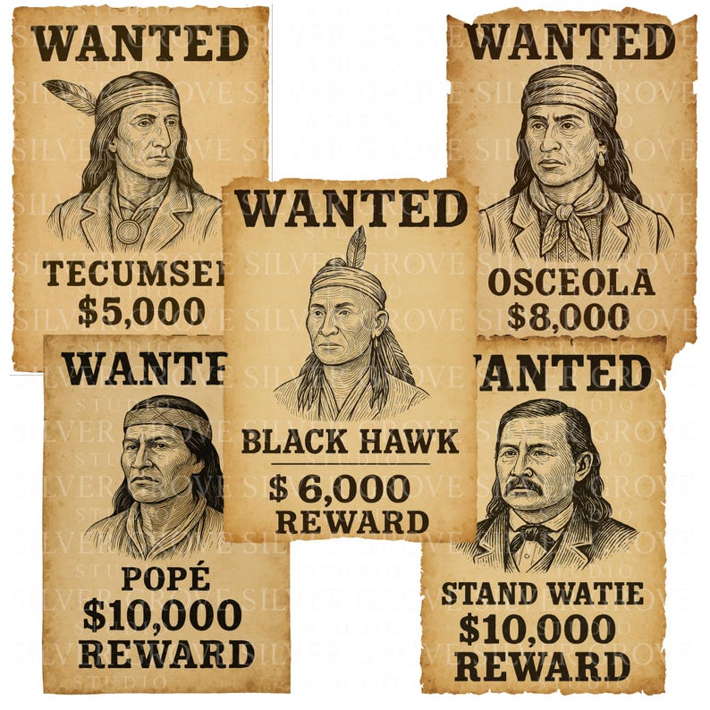 Wild West Wanted Poster Bundle: Old West Outlaw Theme (digital Download ...