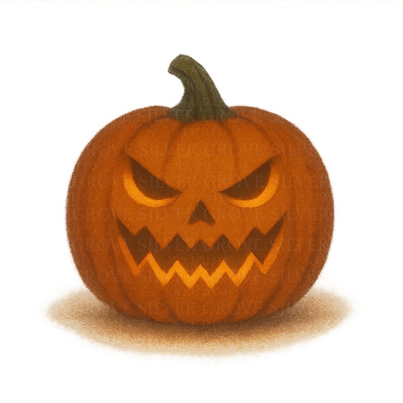 Jack O Lantern Clipart Set, 14 Halloween Pumpkin Faces Pngs, Carved ...