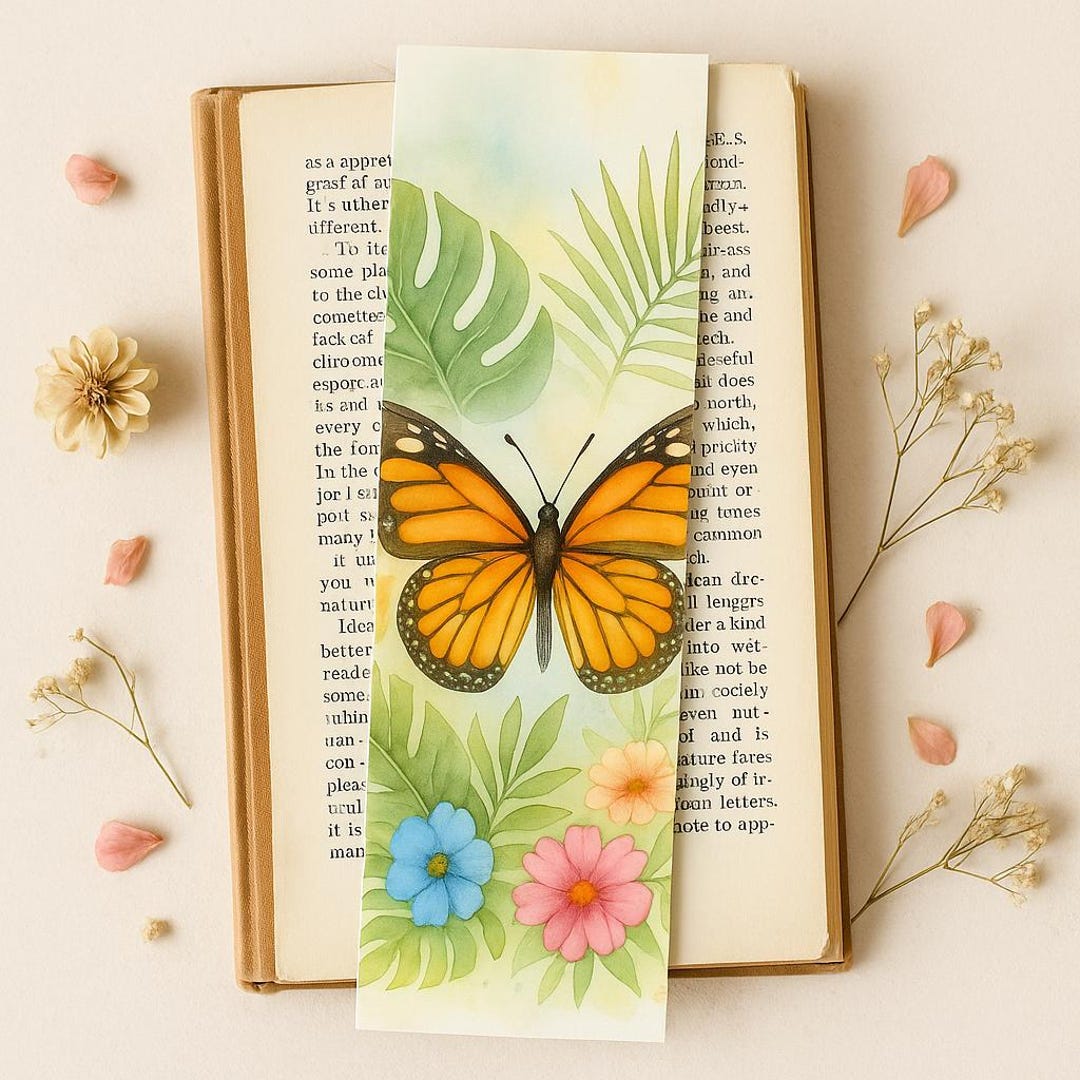 Butterfly Bookmark Set Printable | Watercolour Nature Bookmarks ...