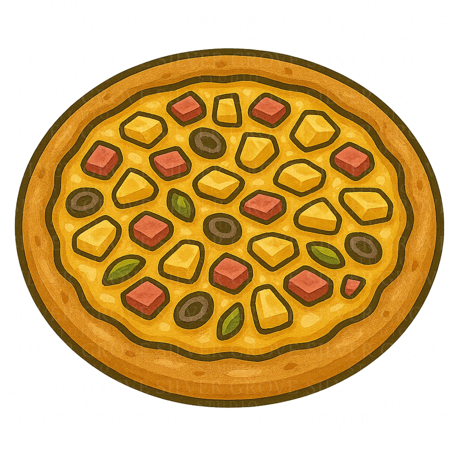 5 Carton Pizza Clipart Bundle | Pizza Slice & Whole Pie Pngs | Digital ...