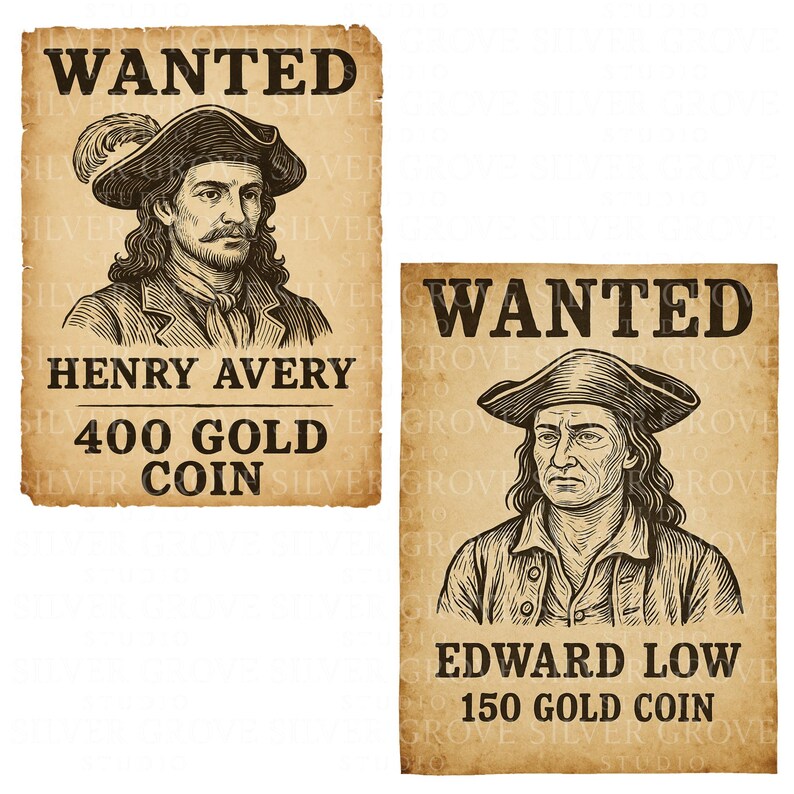 Pirate Wanted Poster Bundle: Themed Party Decor (digital Download ...