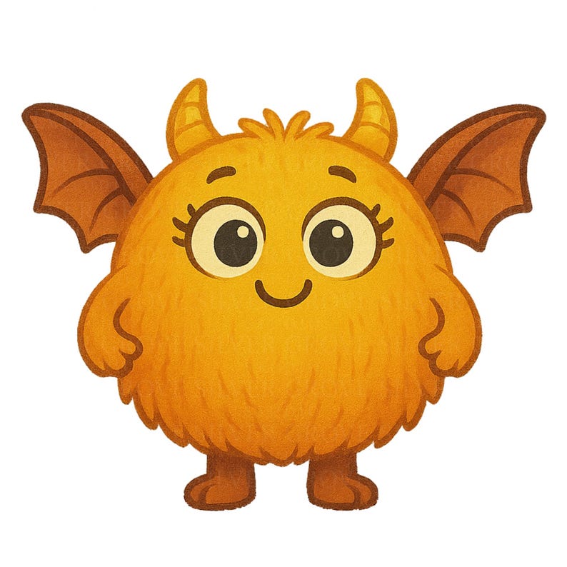 10 Cute Monster Clipart Set – Cartoon Furry Creatures PNG – Kids ...