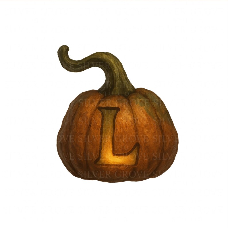 Halloween Pumpkins Clipart: Carved Letter Banner (digital Download) - Etsy