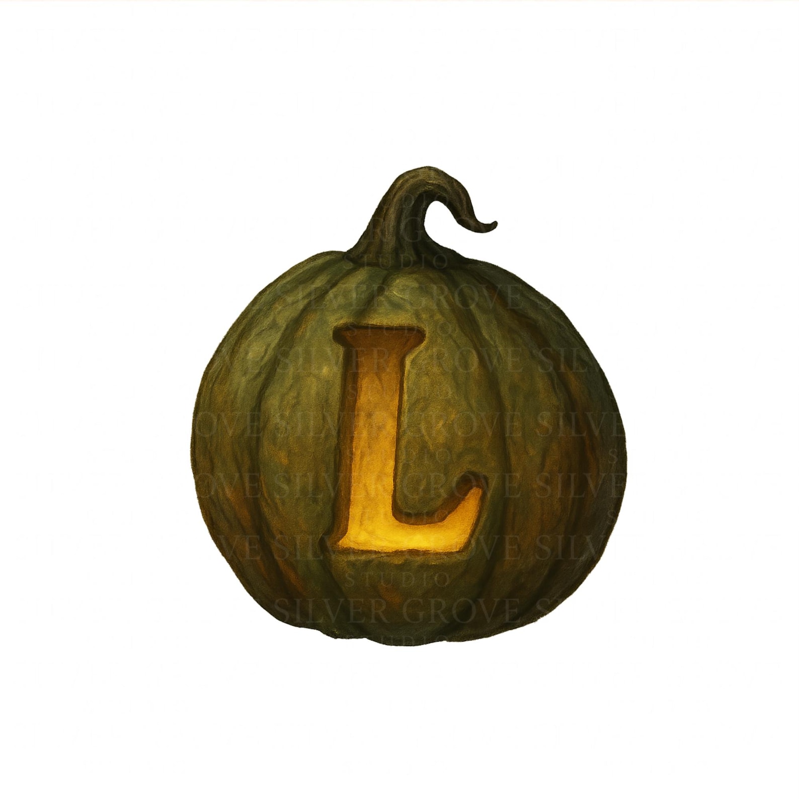 Halloween Pumpkins Clipart: Carved Letter Banner (digital Download) - Etsy