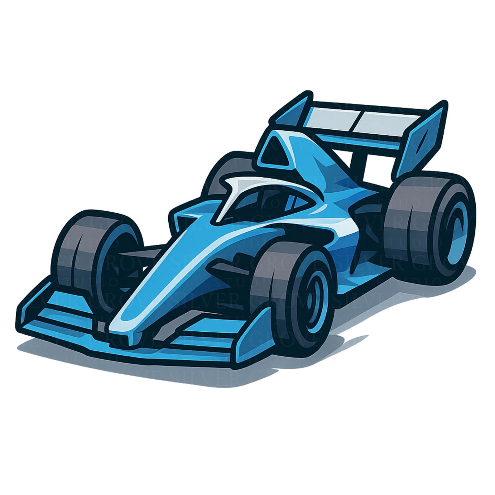 5 Cartoon F1 Race Car Clipart – Red & Green Formula One PNG – Racing ...