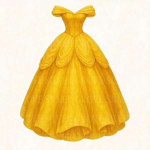 Princess Dress Clipart Bundle | Fairy-tale Gown Pngs for Crafts and ...
