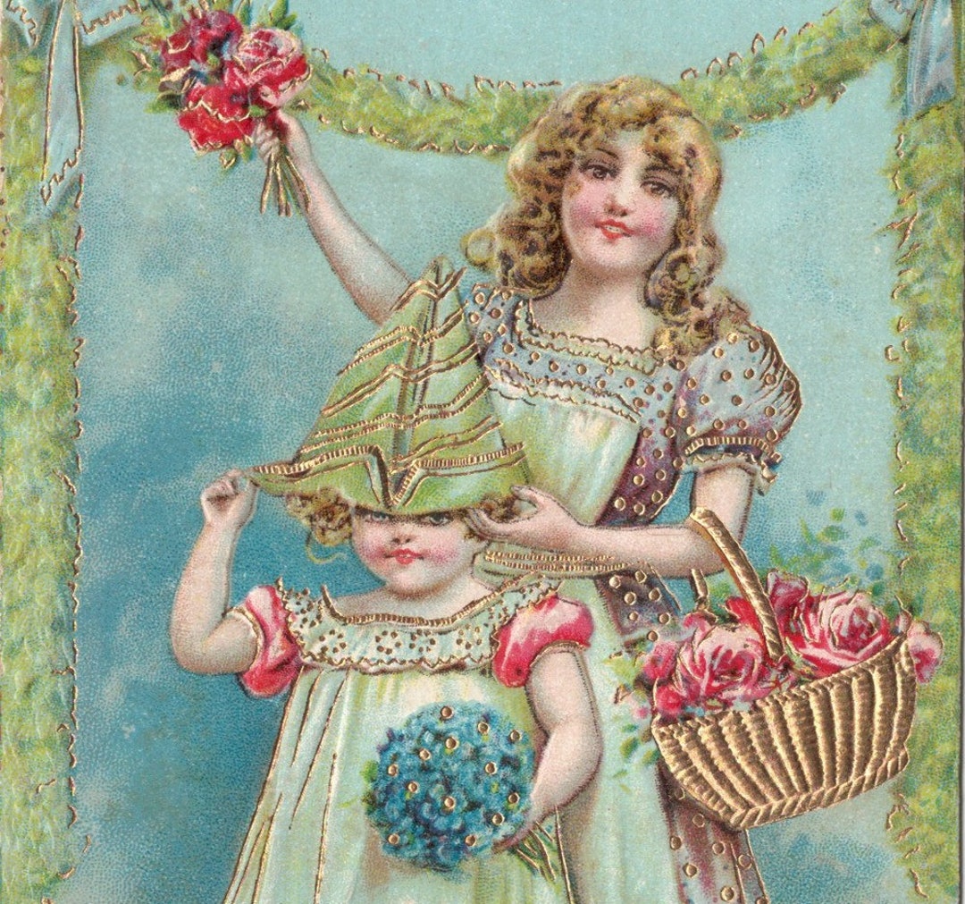 Antique Birthday Greeting Postcard Beautiful Early 1900s Embossed ...