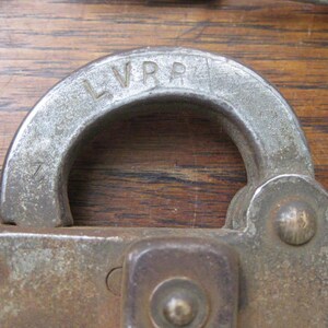 Slaymaker LVRR Leigh Valley Railroad Lock & Key 1956 Vintage Man Cave Cottage Garden Depot Decor ...