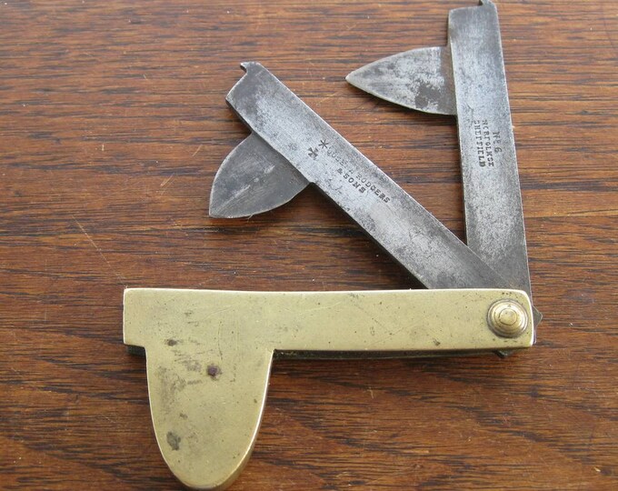 Joseph Rodgers & Sons Antique Fleam Blood Letting Tool Brass Handle 2 ...