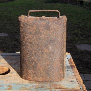 Cow Bell Antique Rusty Cast Iron - Etsy