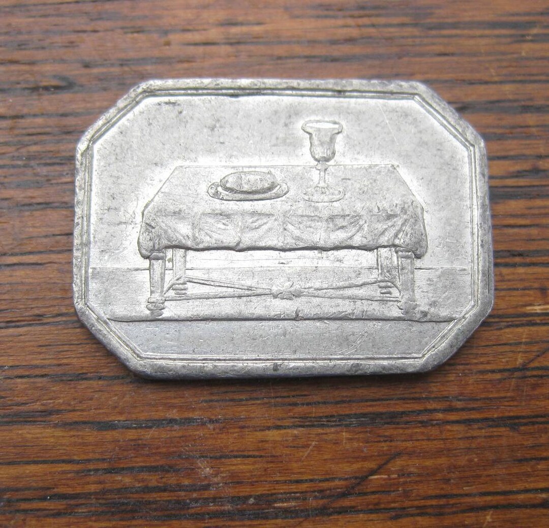 Antique Church Communion Token Altar Bread Wine This Do in Remembrance ...