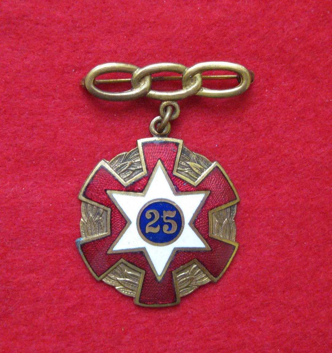 Odd Fellows IOOF 25 Years Badge Medal Service Award Parry Sound Ontario ...