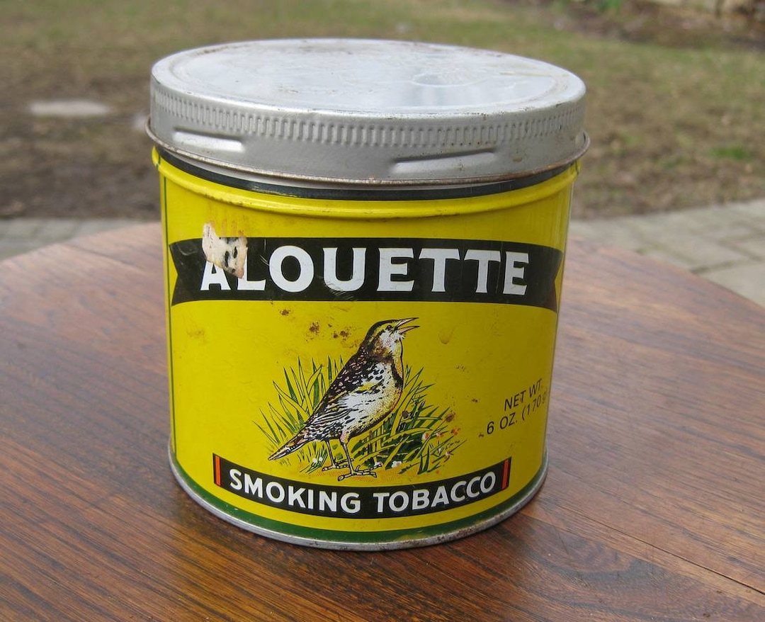 Alouette Smoking Tobacco Tin Vintage Tobacciana Alouette Tabac Fumer 6 ...