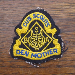 Cub Scouts Den Mother Patch BSA Boy Scouts of America Vintage Scouting ...