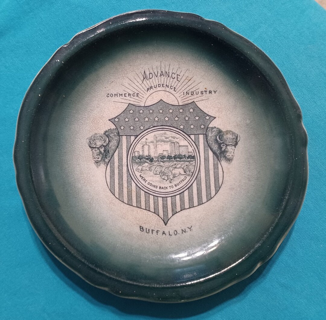Antique Buffalo Pottery Plate Made Exclusively for LL Millring Advance ...