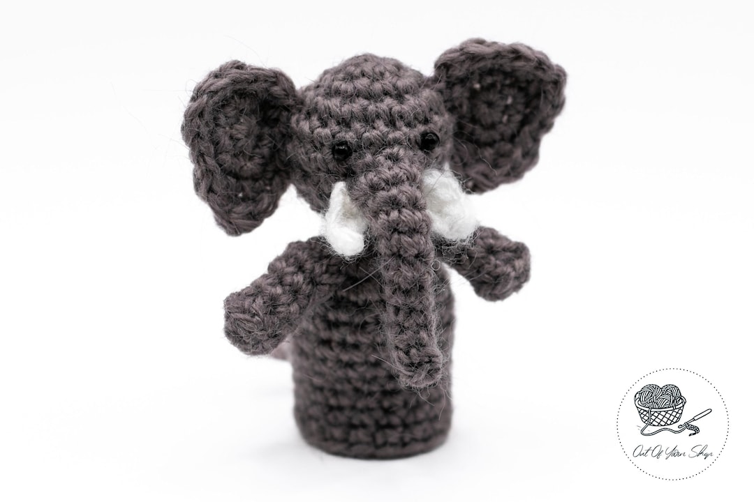 CROCHET PATTERN Eli the Elephant Finger Puppet - Amigurumi (pdf, US ...