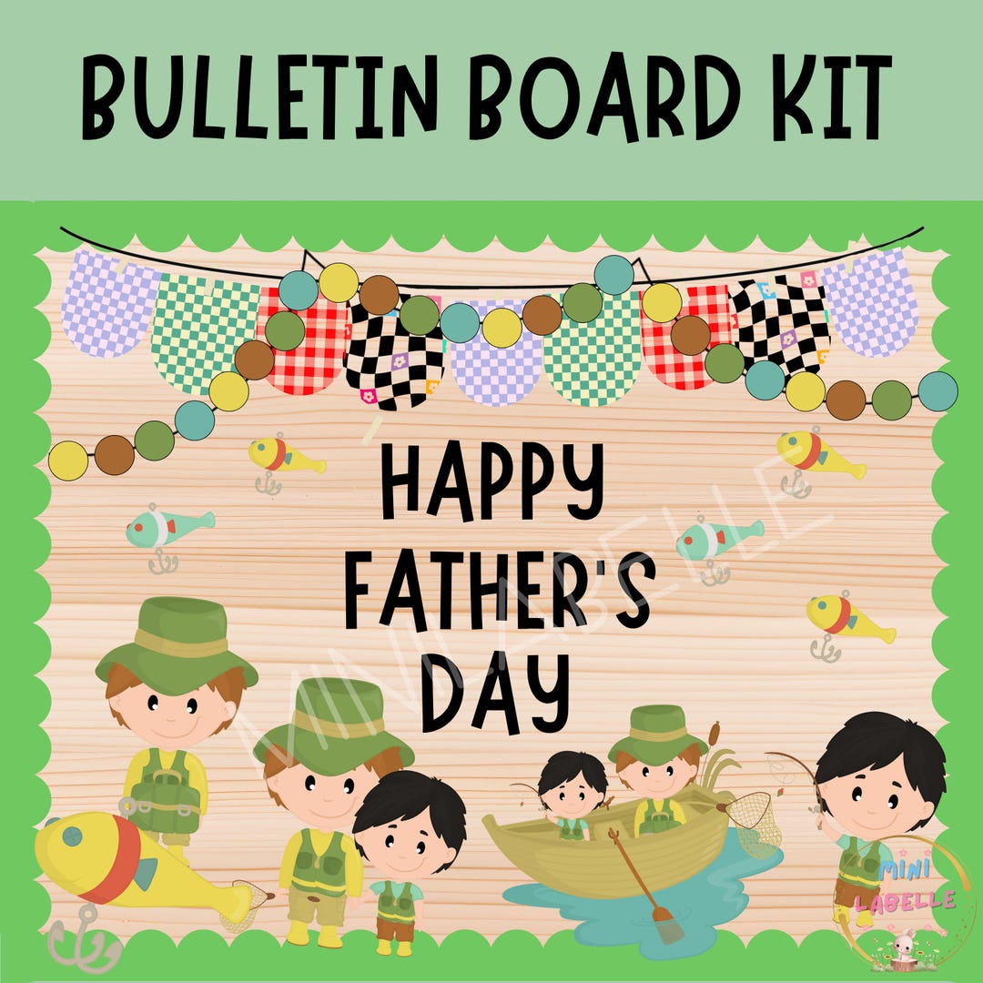 Father's Day Bulletin Board Kit| Classroom Door Decor | Thank You Dad ...