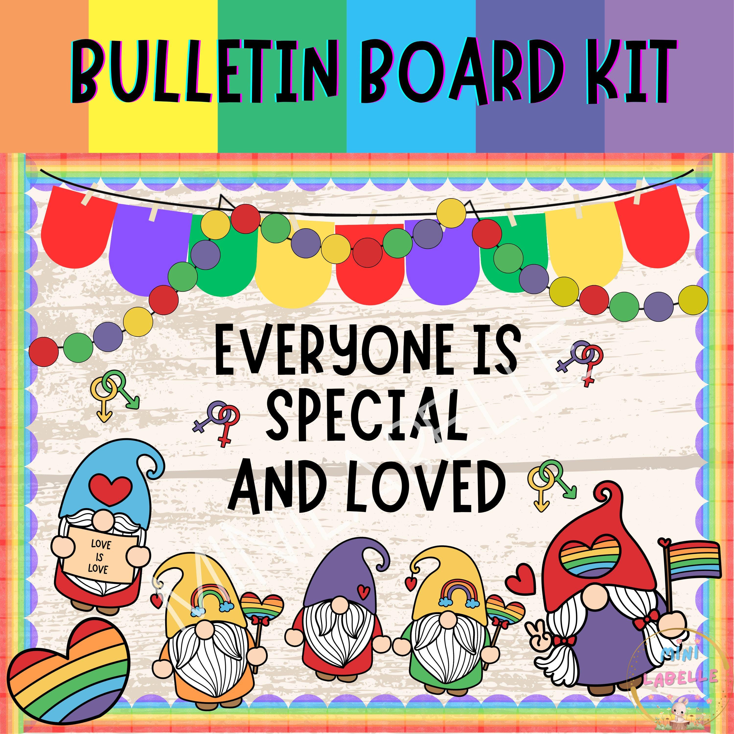 Pride Month Bulletin Board Kit, Classroom Display Door Decoration ...