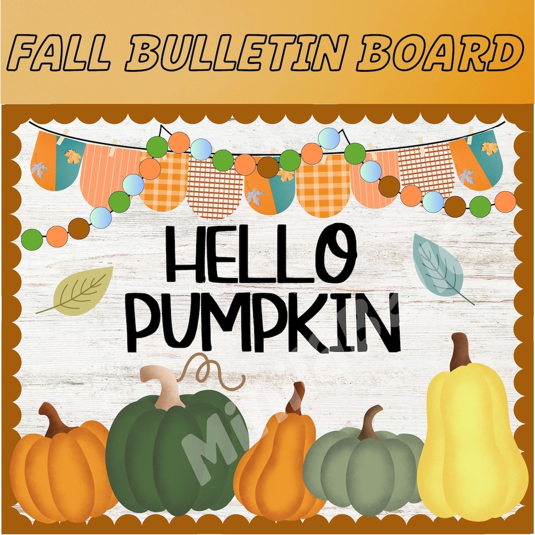 Hello Pumpkin Fall Bulletin Board Decor (digital Download) - Etsy