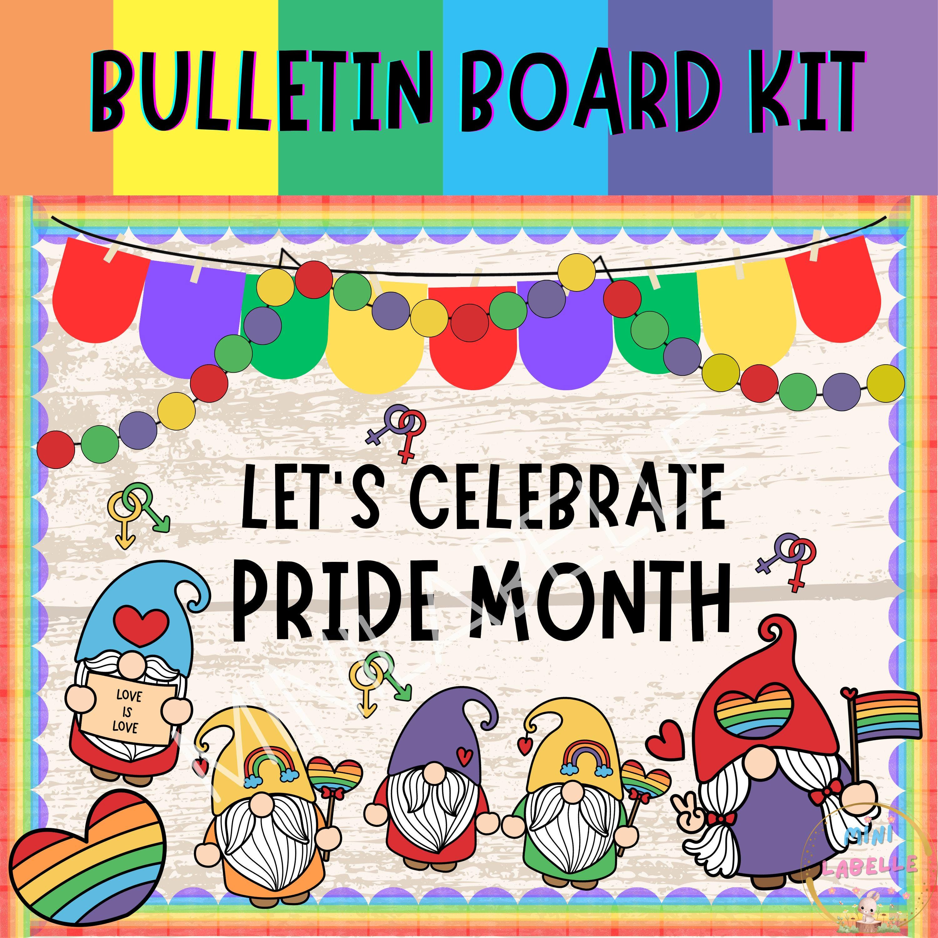 Pride Month Bulletin Board Kit, Classroom Display Door Decoration ...