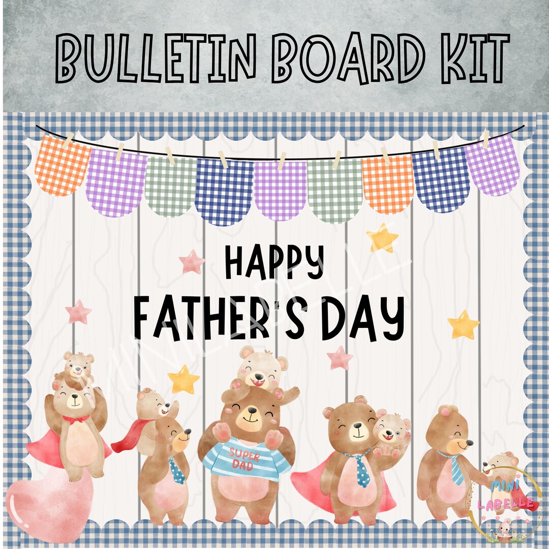 Father's Day Bulletin Board Kit| Classroom Door Decor | Super Dad ...