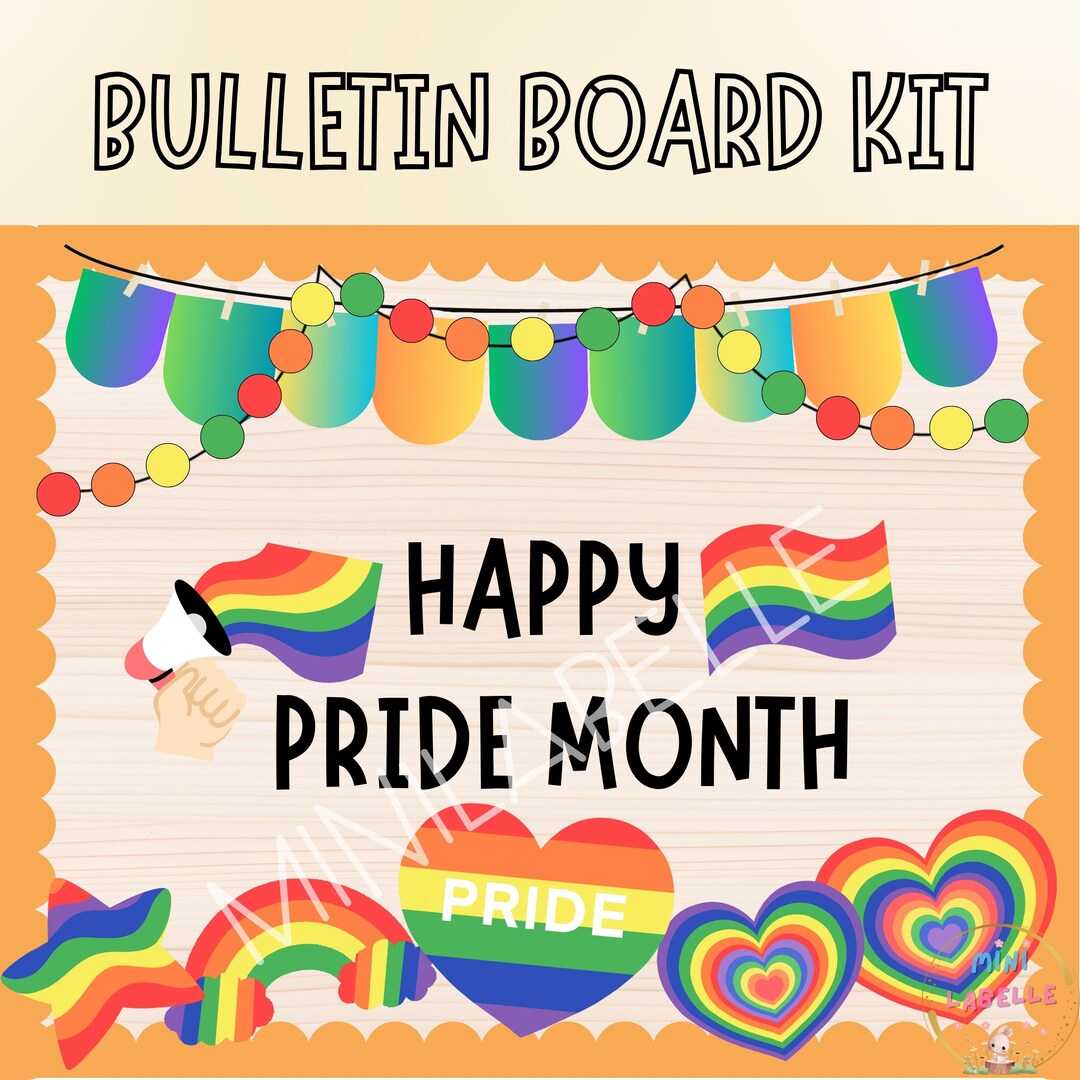 Pride Month Bulletin Board Kit, Classroom Display Door Decoration ...