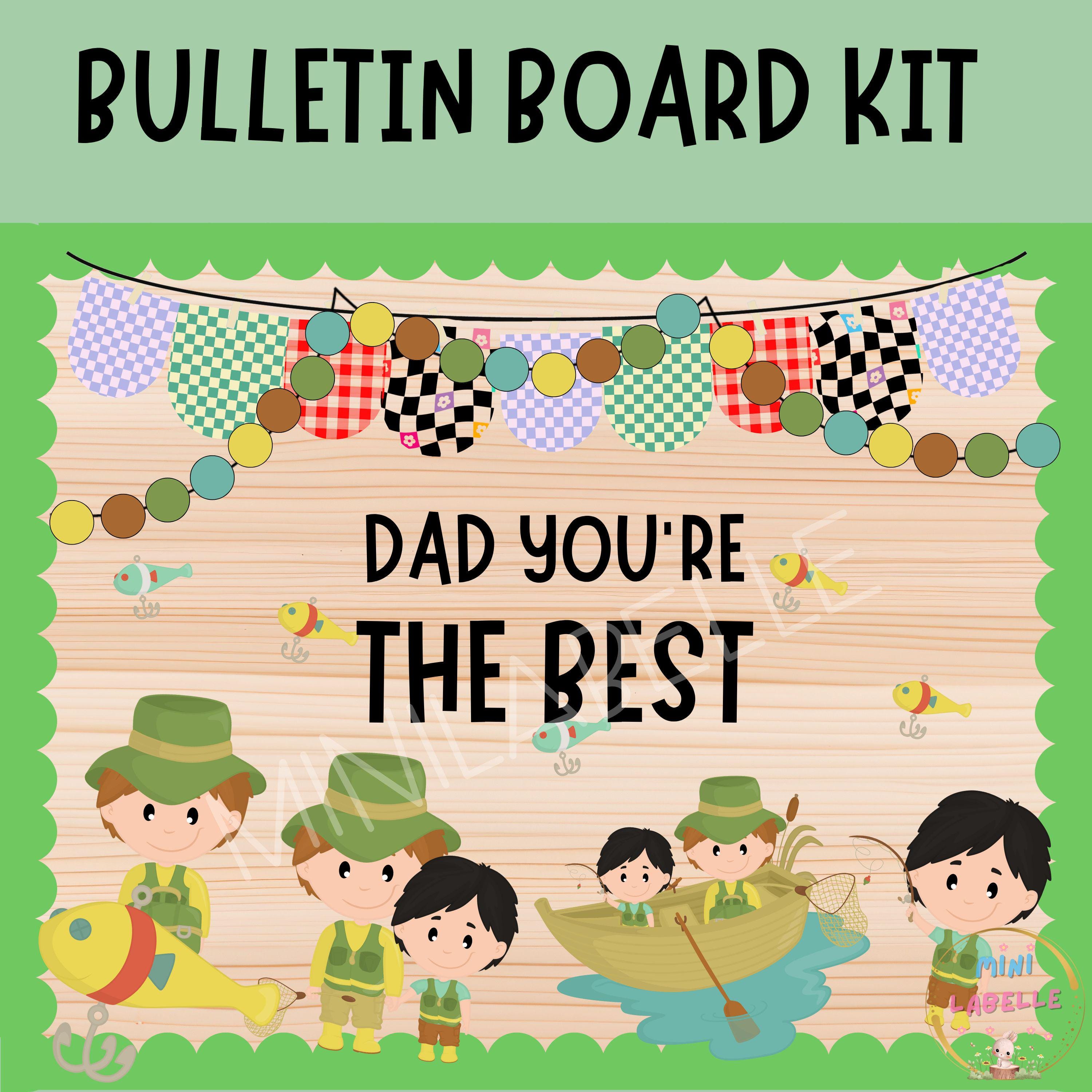 Father's Day Bulletin Board Kit| Classroom Door Decor | Thank You Dad ...