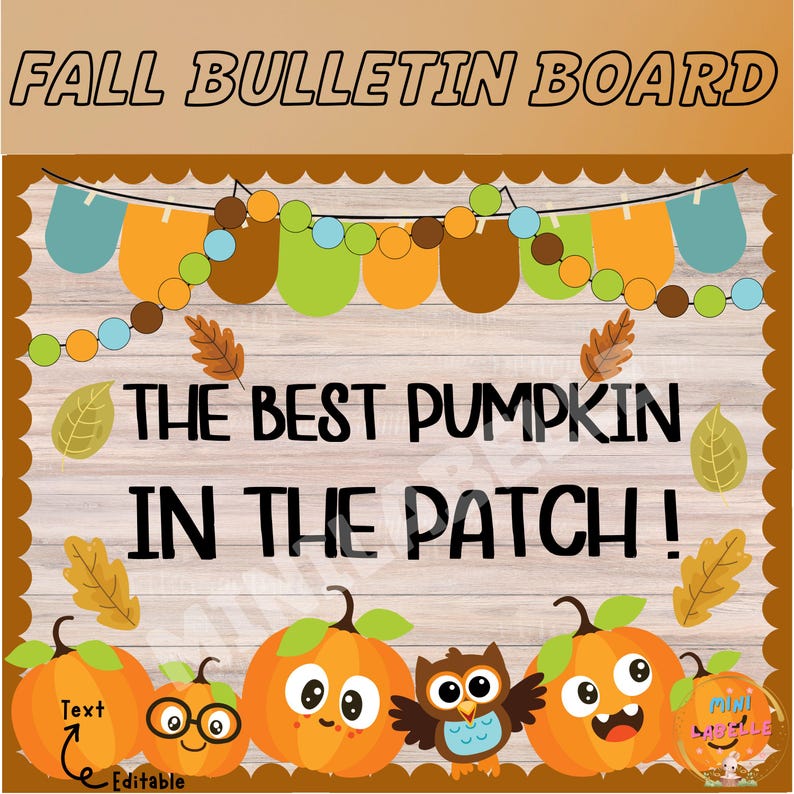 Cutesy Fall Bulletin Board Kit: Autumn Decor (PPT, PNG, PDF Digital ...