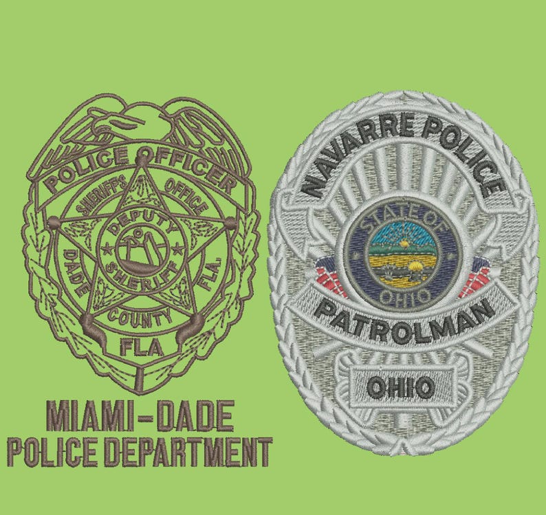 Sheriff Badge Embroidery Bundle, Digital Download, Law Enforcement ...