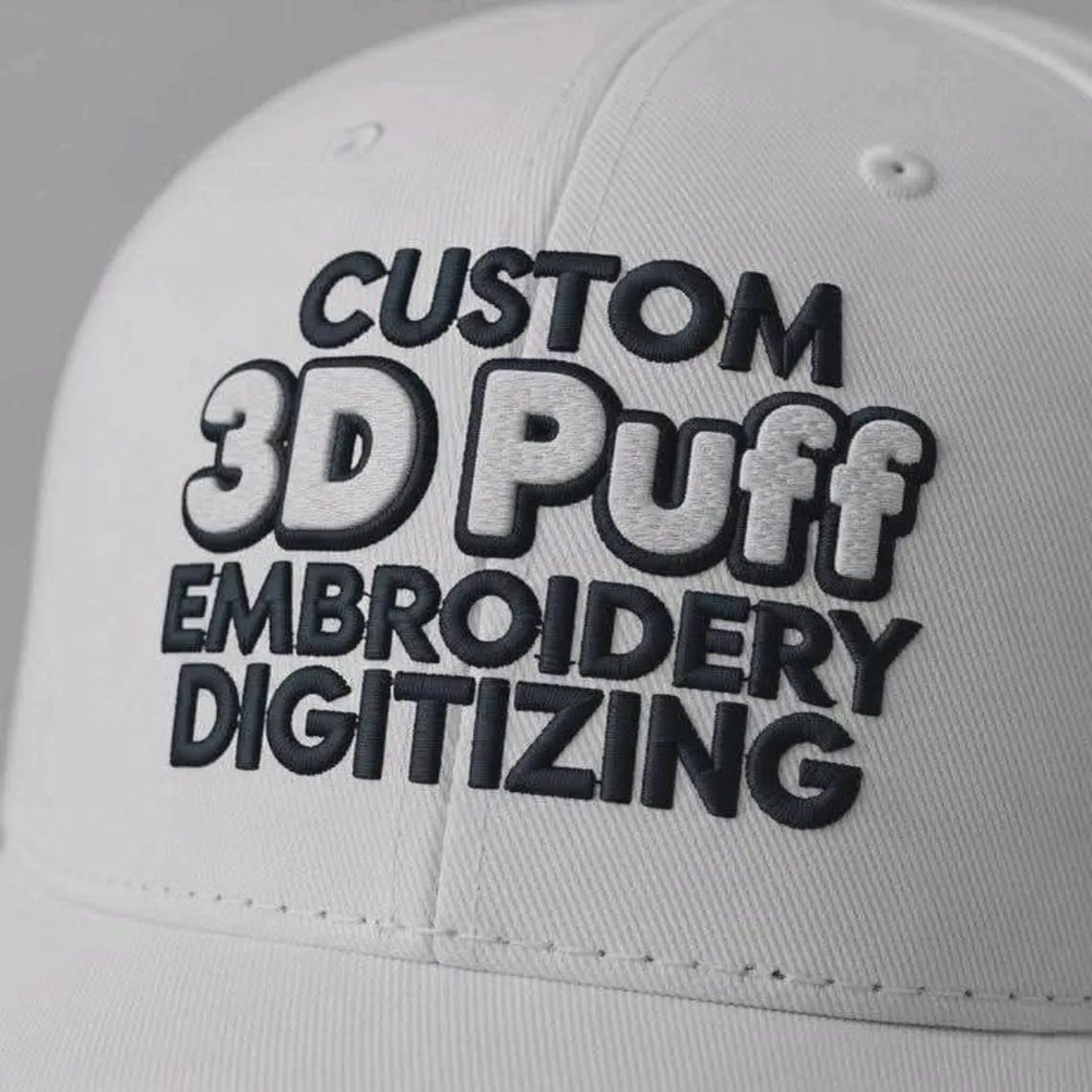 High Quality Puff Digitizing | 3D Embroidery Logo | Custom Design for ...