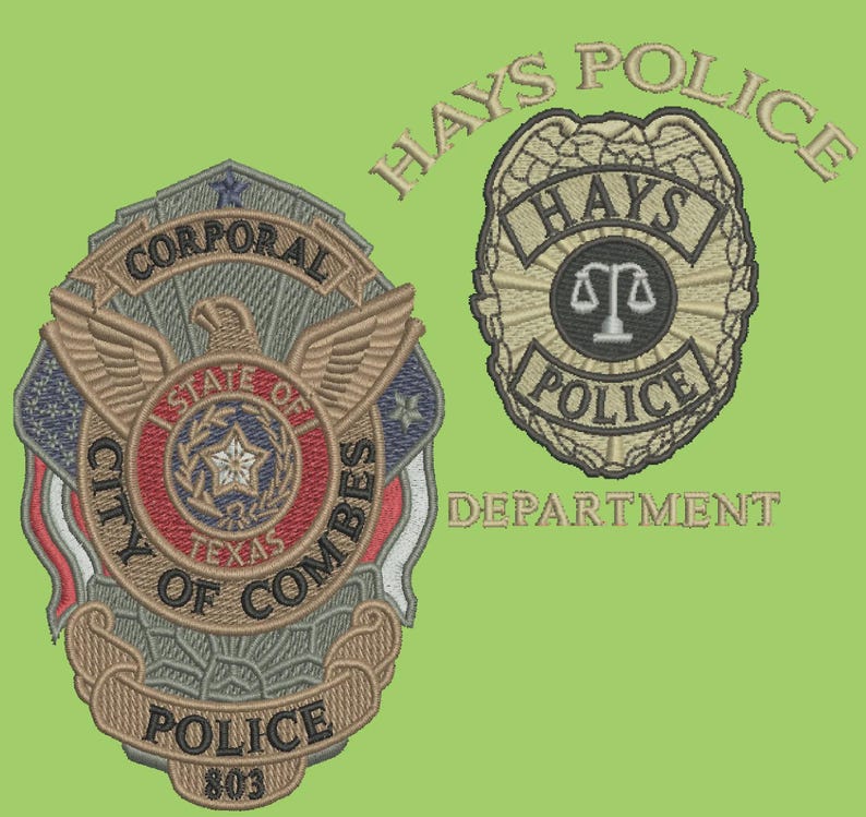 Sheriff Badge Embroidery Bundle, Digital Download, Law Enforcement ...