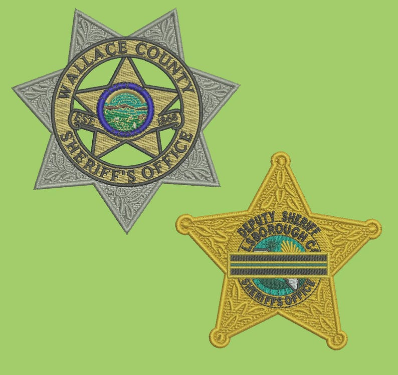Sheriff Badge Embroidery Bundle, Digital Download, Law Enforcement ...