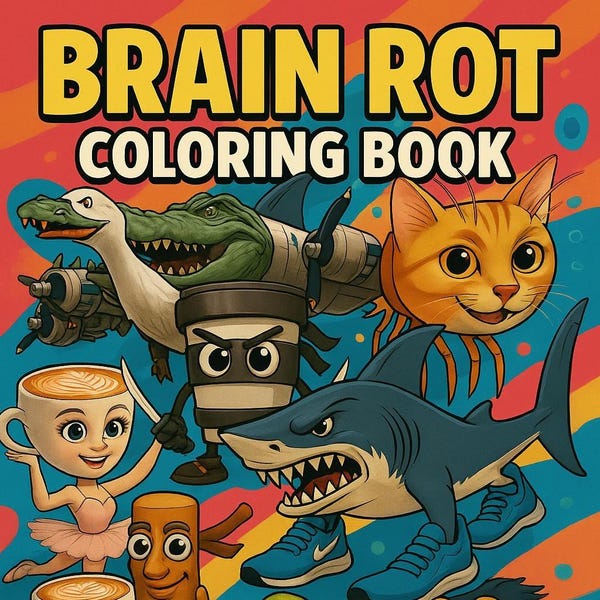 Brain Rot Coloring Pages - Etsy