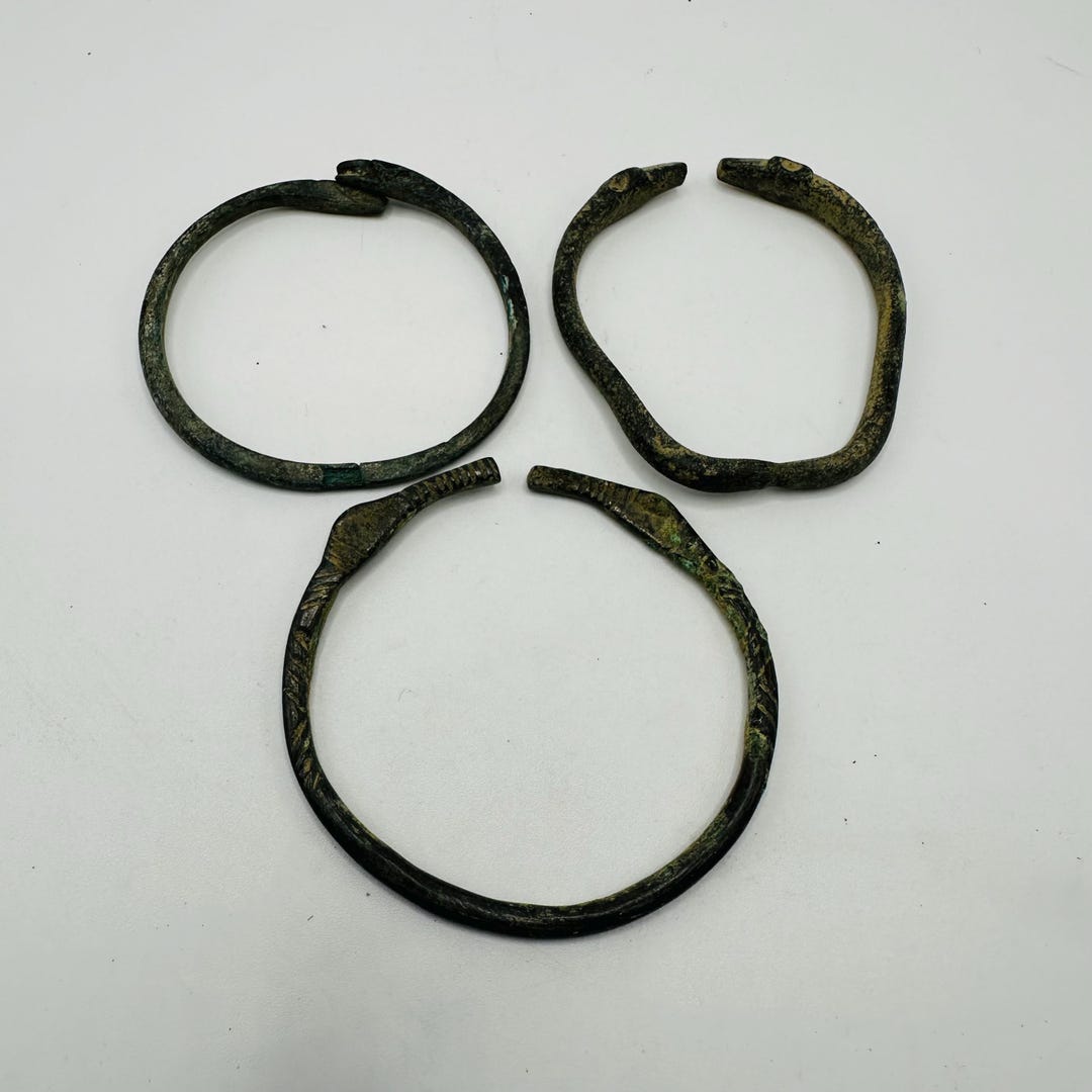 Old Antique Rare Ancient Viking Bra Bros Three Bracelet: Snake Fafnir ...