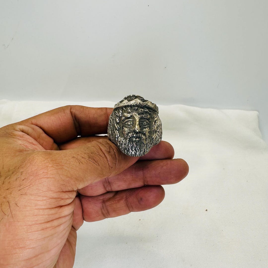 Ancient Greek King Silver Guan Gong Guan Yu Head Ring Jewelry - Etsy