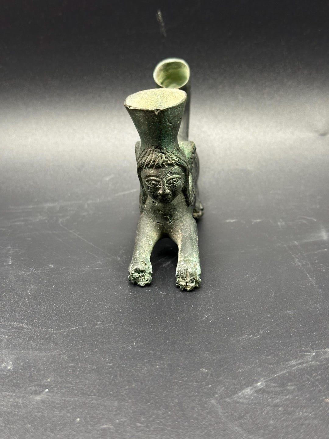 Ancient Greek Bronze Rhyton: Mythical Creature Vessel - Etsy